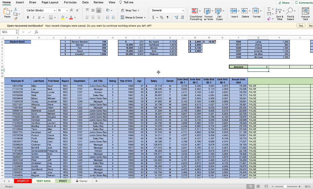 Solved In cell U15: Use the appropriate nested functions: If | Chegg.com