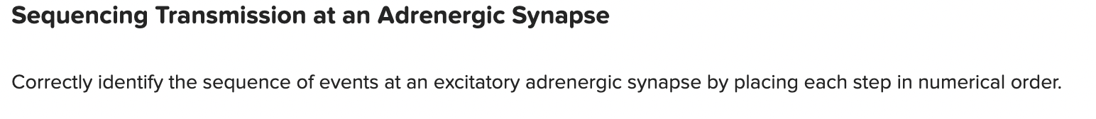 Solved Sequencing Transmission at an Adrenergic | Chegg.com