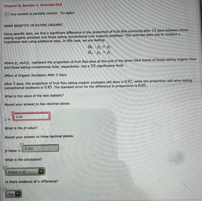 Solved Chapter 5, Section 1, Exercise 018 2 Your answer is | Chegg.com