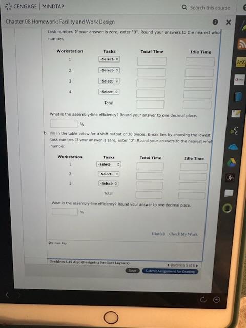 Solved Chapter 03 Homework: Facility and Work Design (i) 3. | Chegg.com