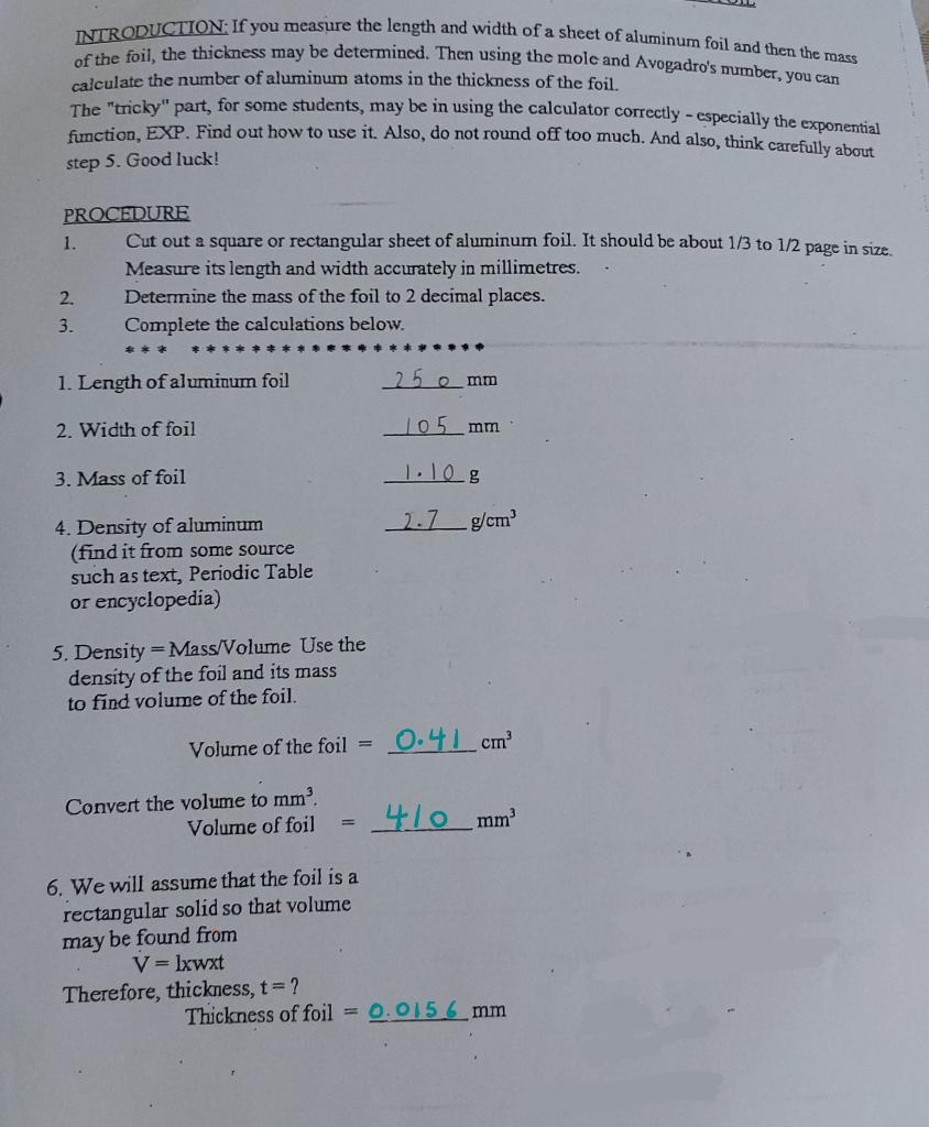 Solved INTRODUCTION: If you measure the length and width of | Chegg.com