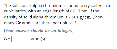 Solved Metallic nickel crystallizes in a face-centered cubic | Chegg.com