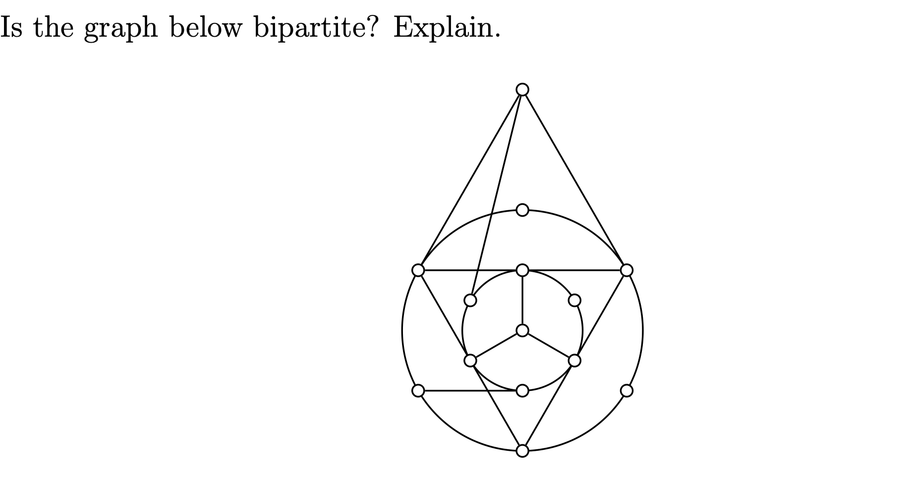 Solved Is the graph below bipartite? Explain. | Chegg.com