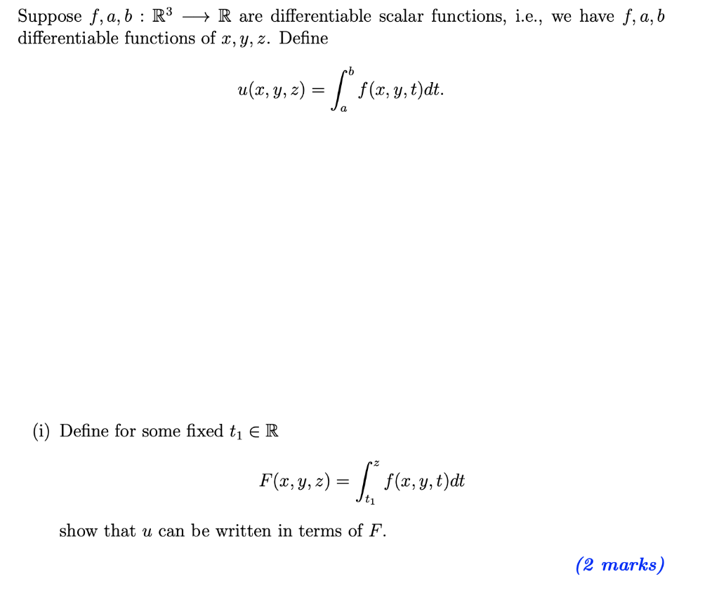 Solved Suppose f, a, b : R3 → R are differentiable scalar | Chegg.com