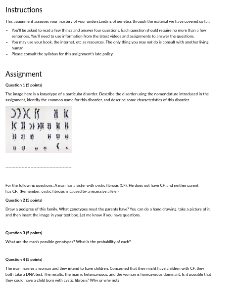 Solved Instructions This assignment assesses your mastery of | Chegg.com