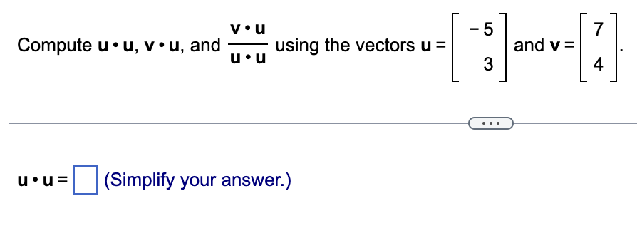 Solved Compute the quantity using the vectors u=[−44], and | Chegg.com