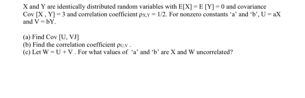 Solved X and Y are identically distributed random variables | Chegg.com