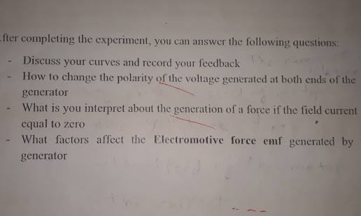 Solved LAB 1: No load test for separately excited DC | Chegg.com