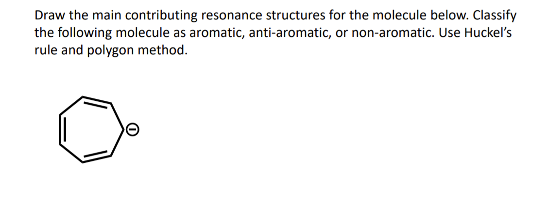 Solved Draw the main contributing resonance structures for | Chegg.com