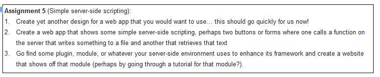 Solved Assignment 5 (Simple server-side scripting): 1. | Chegg.com
