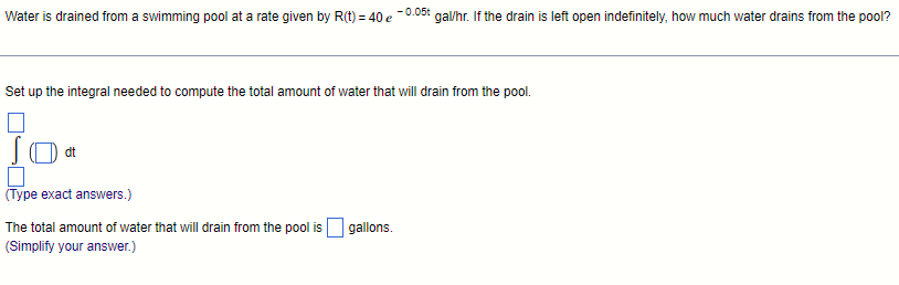 Solved Water is drained from a swimming pool at a rate given | Chegg.com