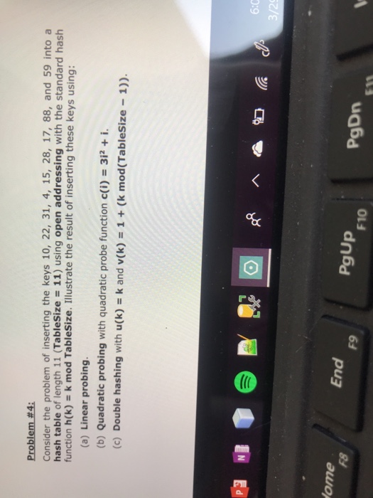 Solved Problem #4: Consider the problem of inserting the | Chegg.com