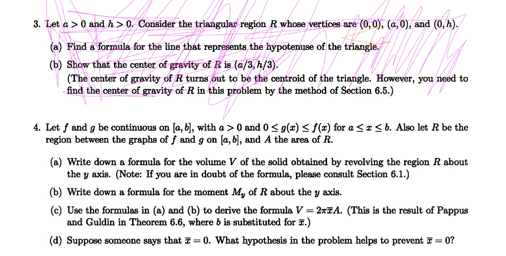 Solved 3. Let a > 0 and h > 0. Consider the triangular | Chegg.com