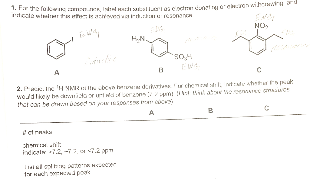 Solved 1. For the following compounds. label each | Chegg.com