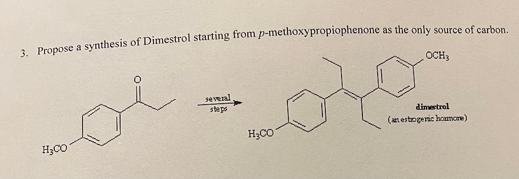 Solved 3. Propose a synthesis of Dimestrol starting from | Chegg.com
