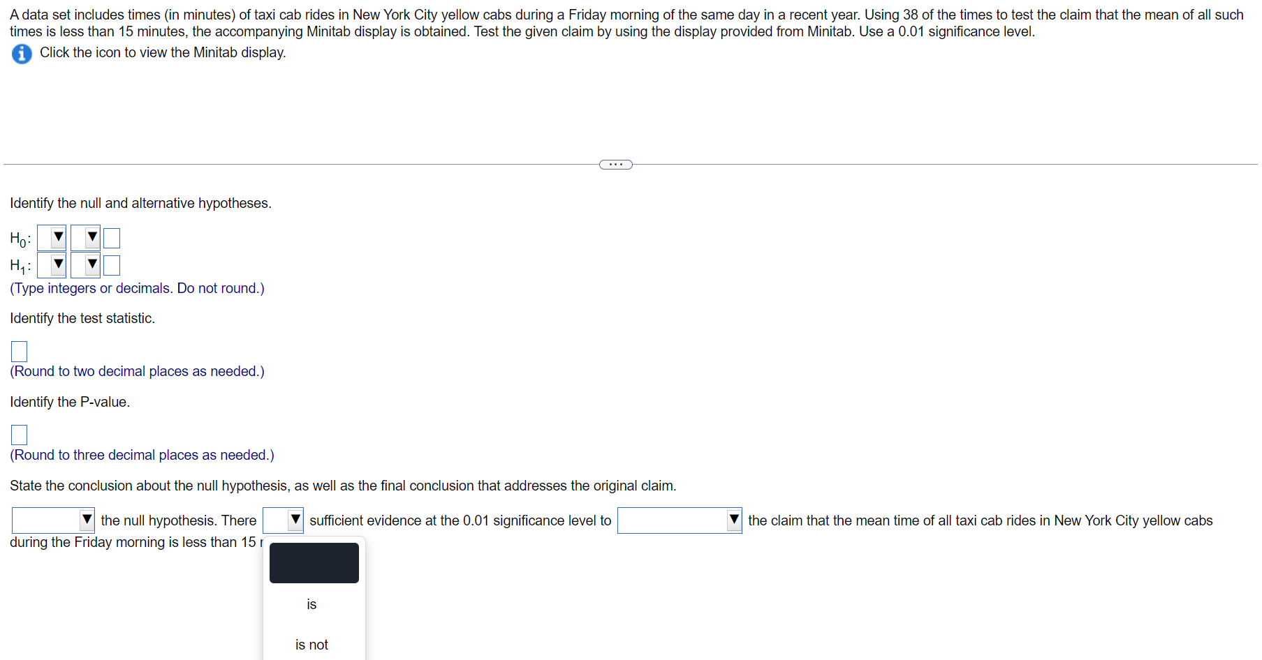 Solved times is less than 15 minutes, the accompanying | Chegg.com