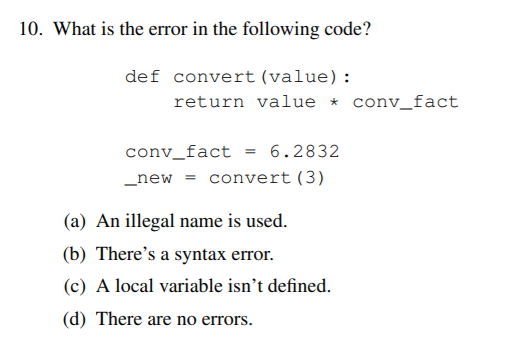 Solved 3. The namespace is the area in the code where the | Chegg.com