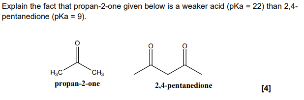 Solved Explain the fact that propan-2-one given below is a | Chegg.com