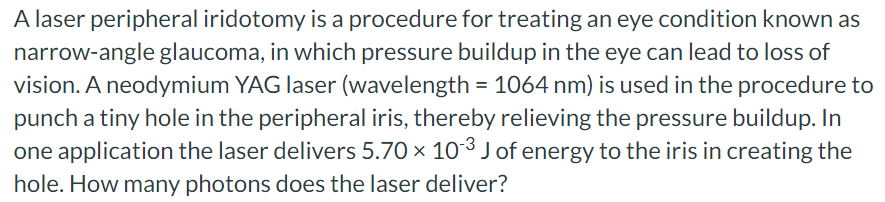 Solved A laser peripheral iridotomy is a procedure for | Chegg.com