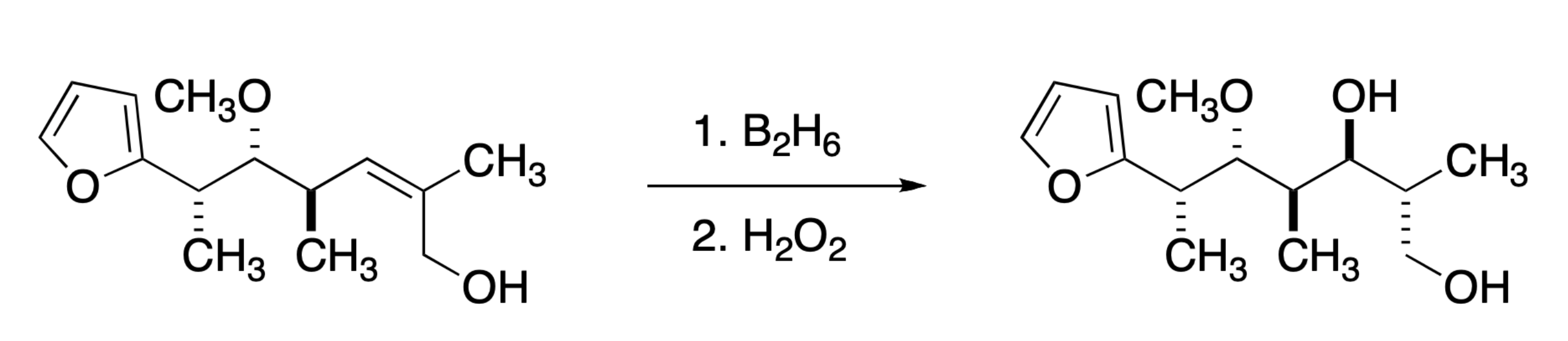 Solved CH30 CH30 OH 1. B2H6 CH3 CH3 CH3 CH3 2. H2O2 CH3 CH3 | Chegg.com