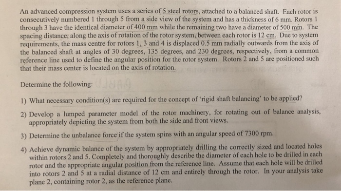 An advanced compression system uses a series of 5 | Chegg.com