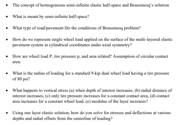 Solved The concept of homogeneous semi-infinite elastic | Chegg.com