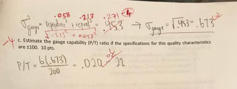 Solved 2. Below is an ANOVA for a Gauge R&R. Two-way ANOVA: | Chegg.com