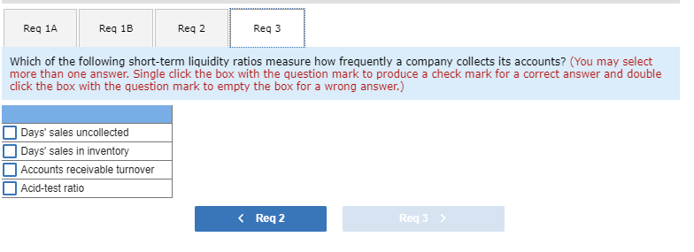 Solved Reg 1A Req 1B Reg 2 Reg 3 What measure reflects the | Chegg.com