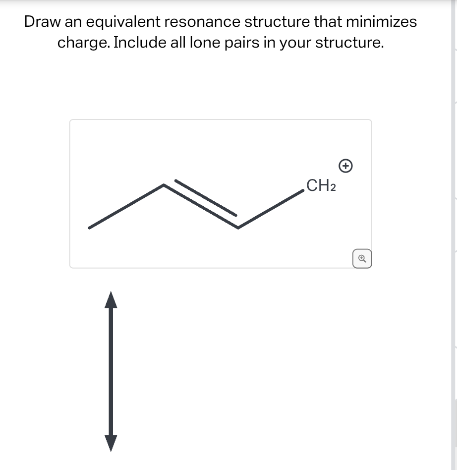 Solved Draw an equivalent resonance structure that minimizes | Chegg.com
