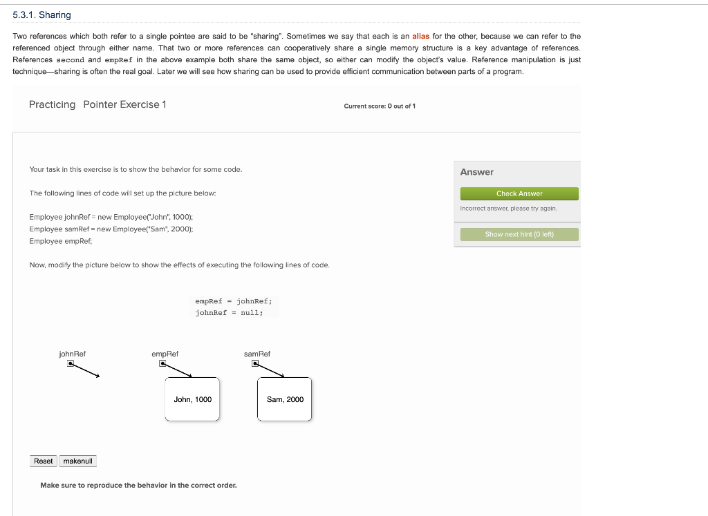 Solved Two references which both refer to a single pointee | Chegg.com