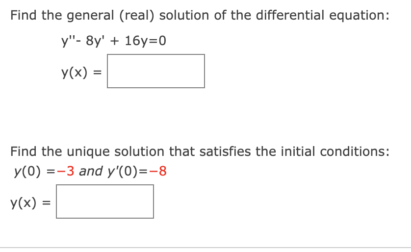 Solved Find the general (real) solution of the differential | Chegg.com