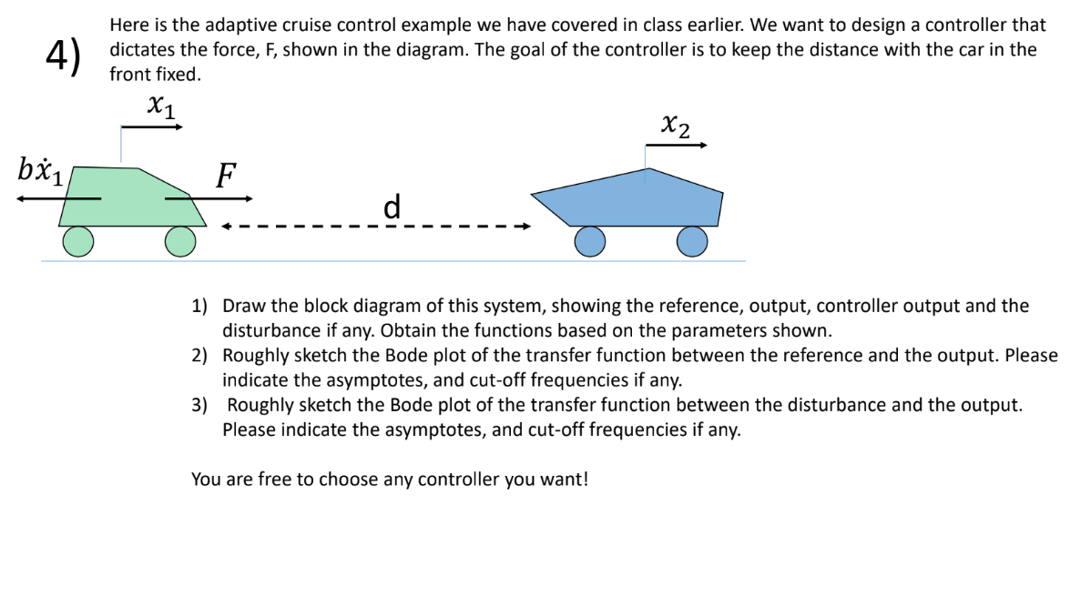 Here is the adaptive cruise control example we have | Chegg.com