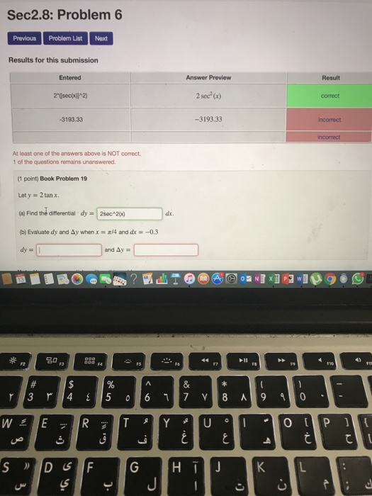 Solved Sec2.8: Problem 6 Previous Problem ListNext Results | Chegg.com