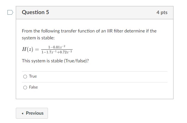 Solved From the following transfer function of an IIR filter | Chegg.com