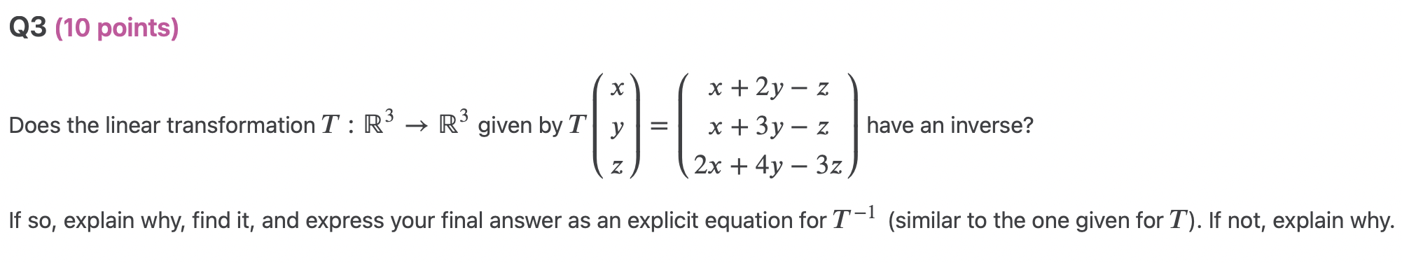 Solved Find the equation of the plane containing the points | Chegg.com