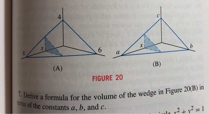 Solved 4 FIGURE 20 a formula for the volume of the wedge in | Chegg.com