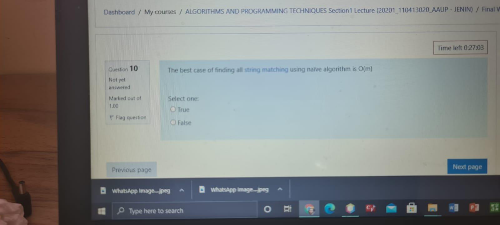 Solved Dashboard / My courses / ALGORITHMS AND PROGRAMMING | Chegg.com