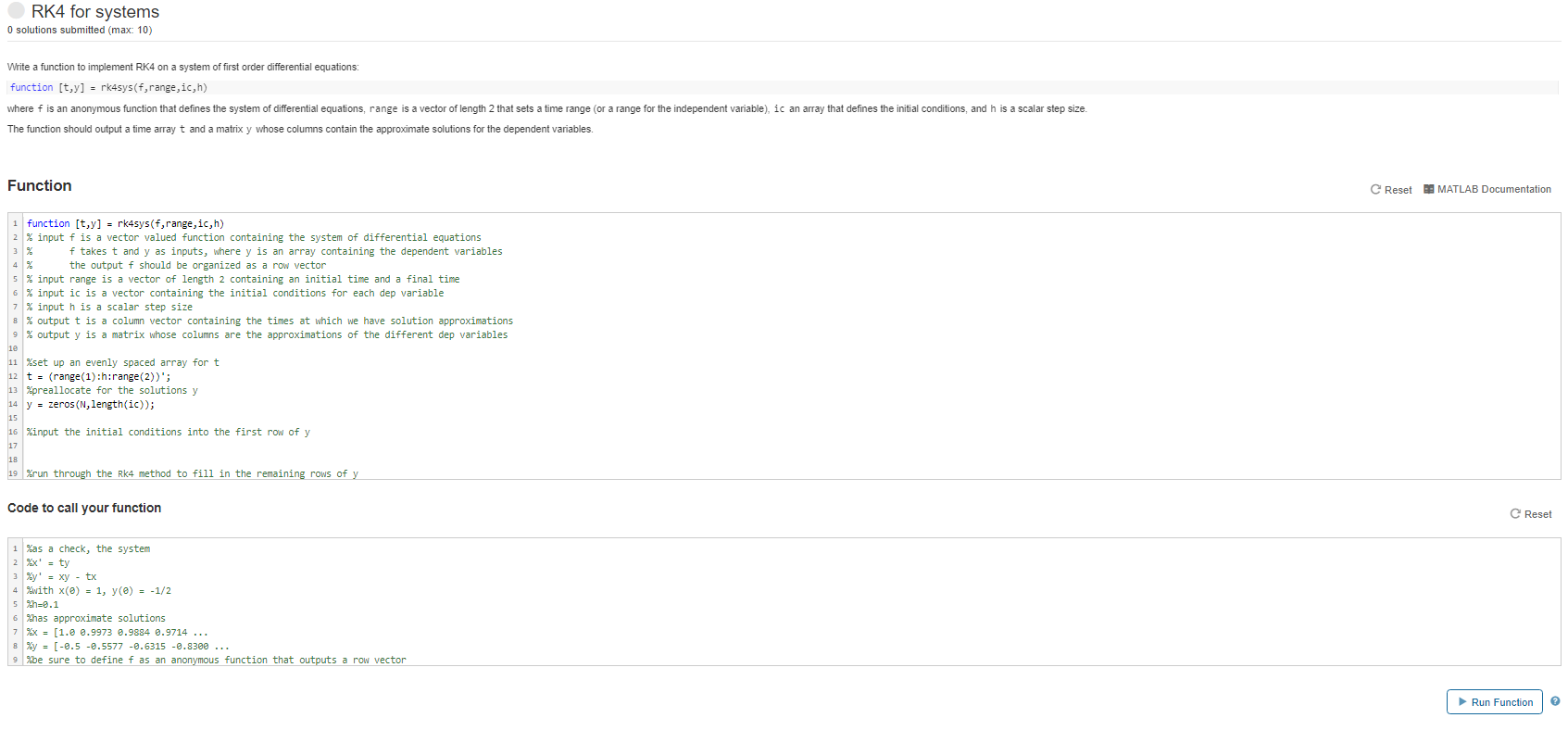 Solved Rk4 For Systems O Solutions Submitted Max 10 Write