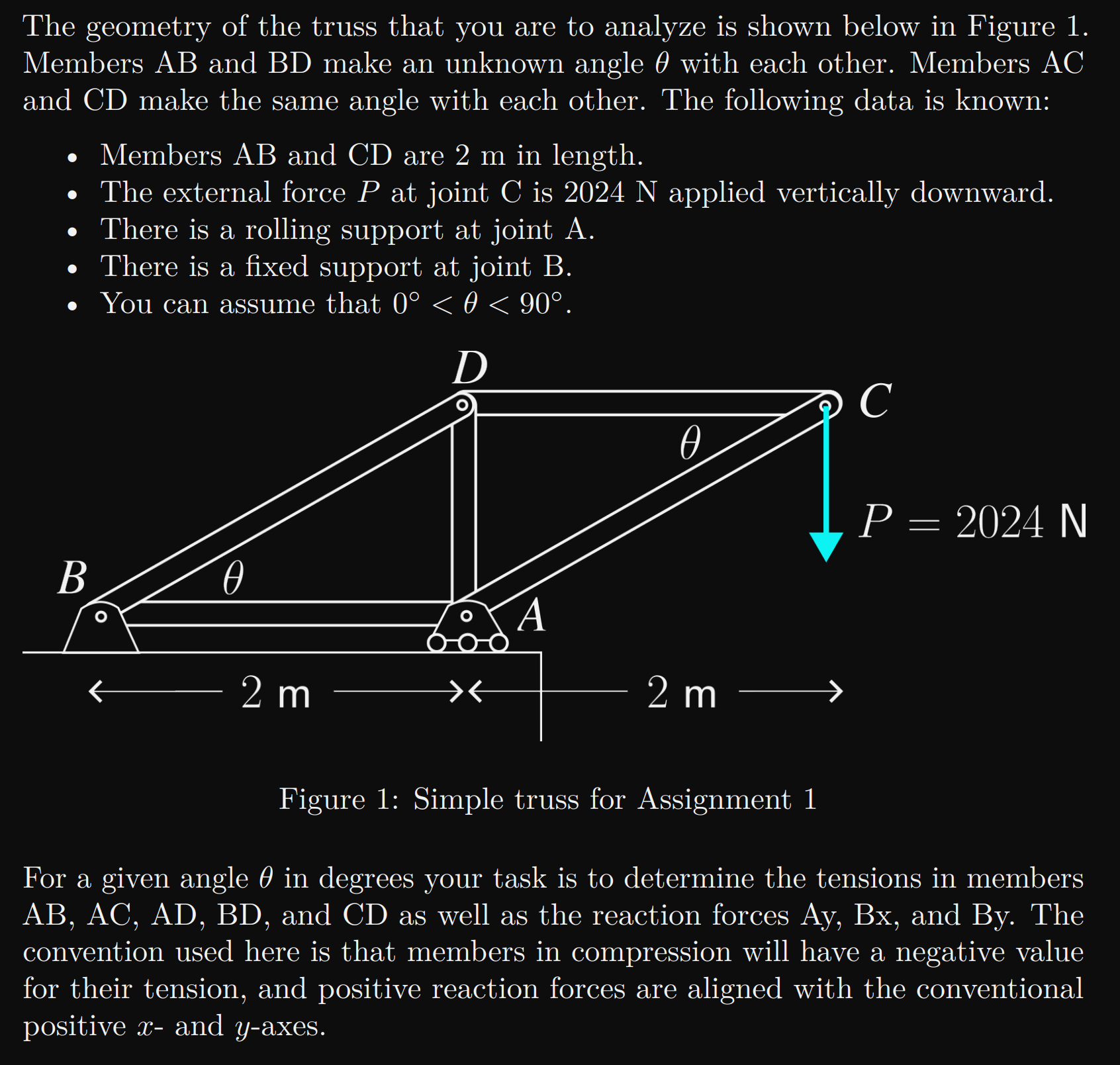 Solved Please solve using method of joints: The geometry of | Chegg.com