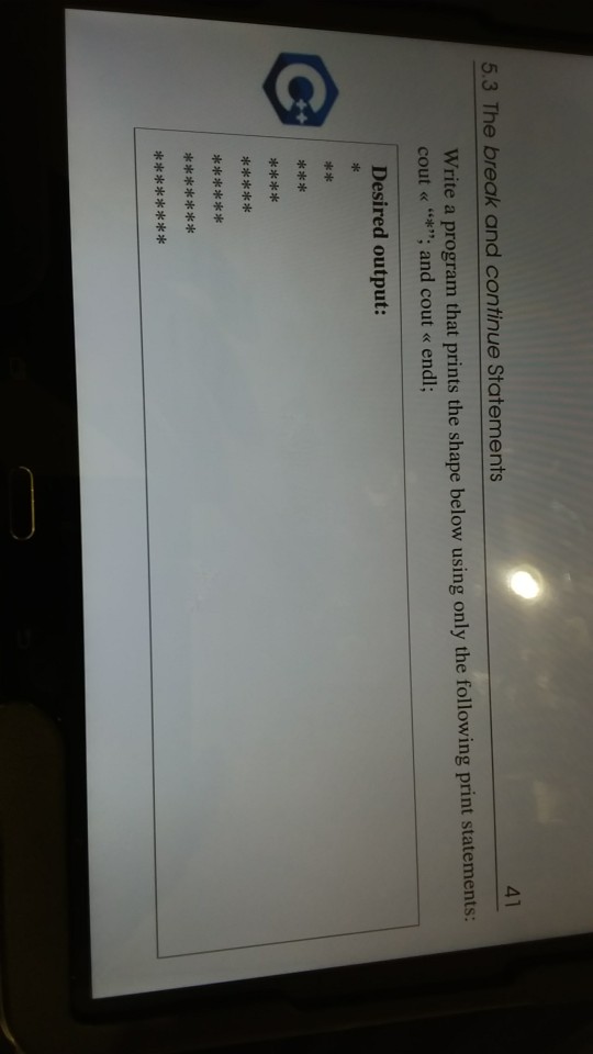 Solved 5.3 The break and continue Statements 41 Write a | Chegg.com