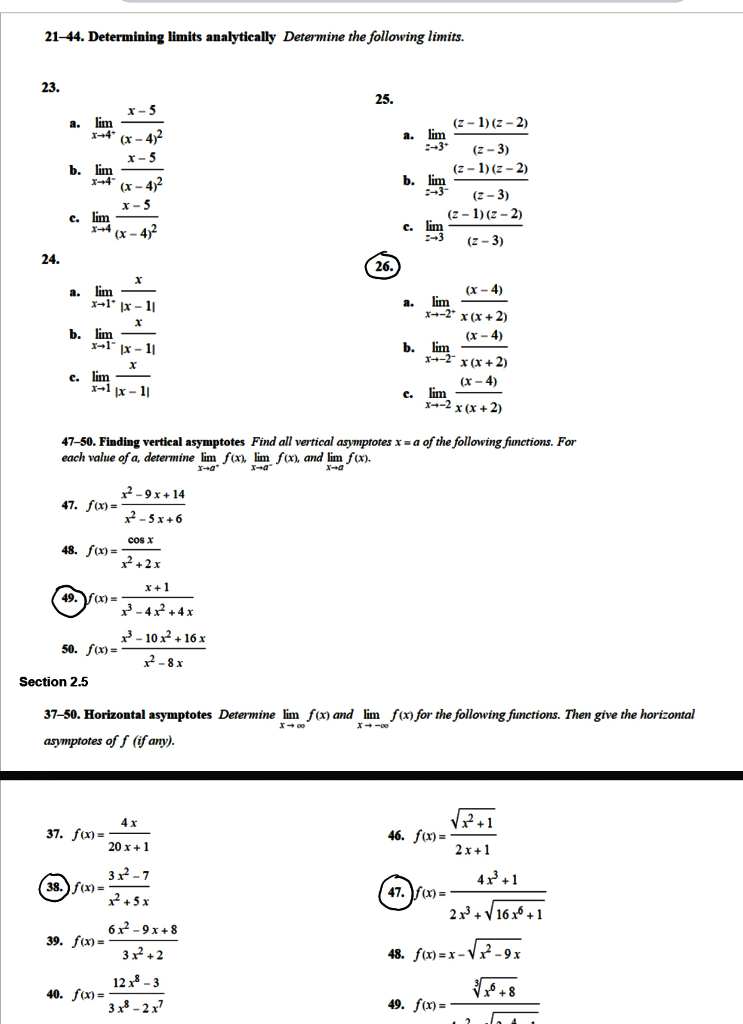 Solved 21–44. Determining limits analytically Determine the | Chegg.com