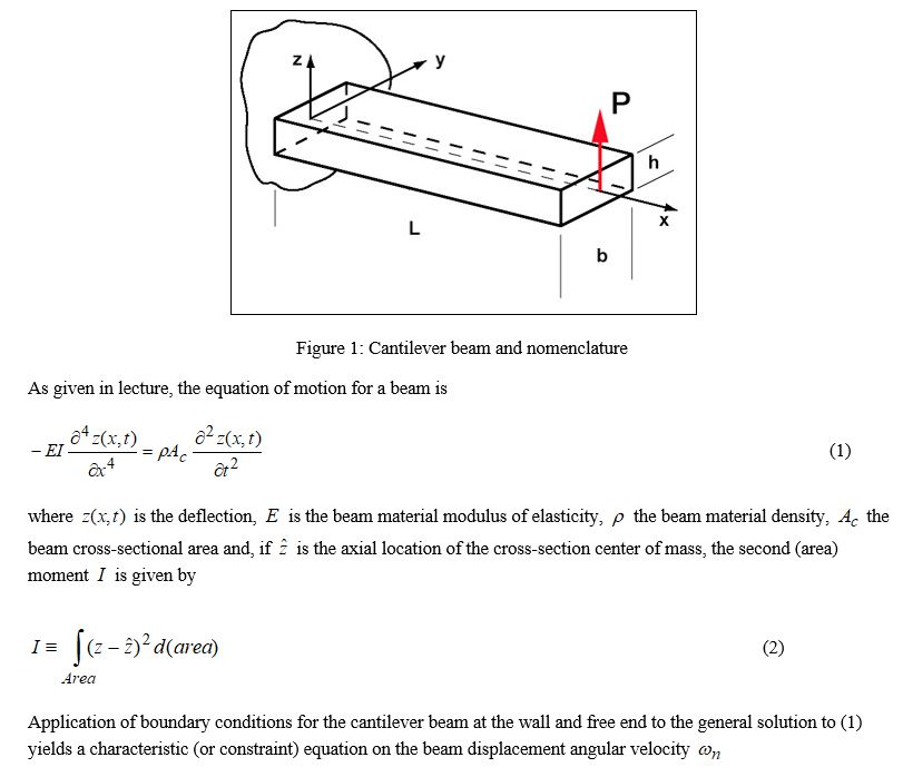 Cantilever Beam Equation Of Motion - The Best Picture Of Beam