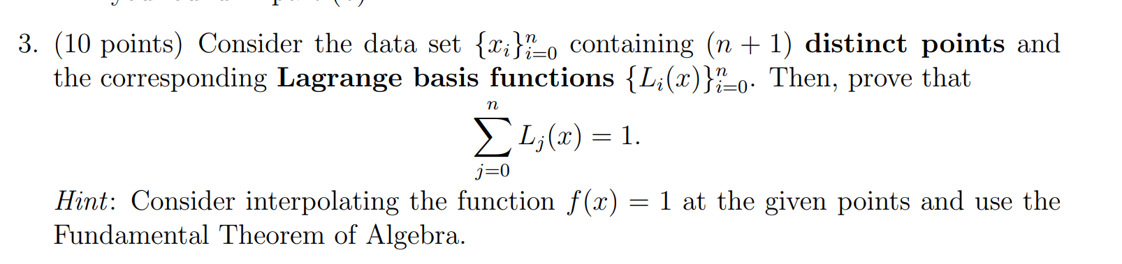 Solved (10 points) Consider the data set {xi}i=0n containing | Chegg.com