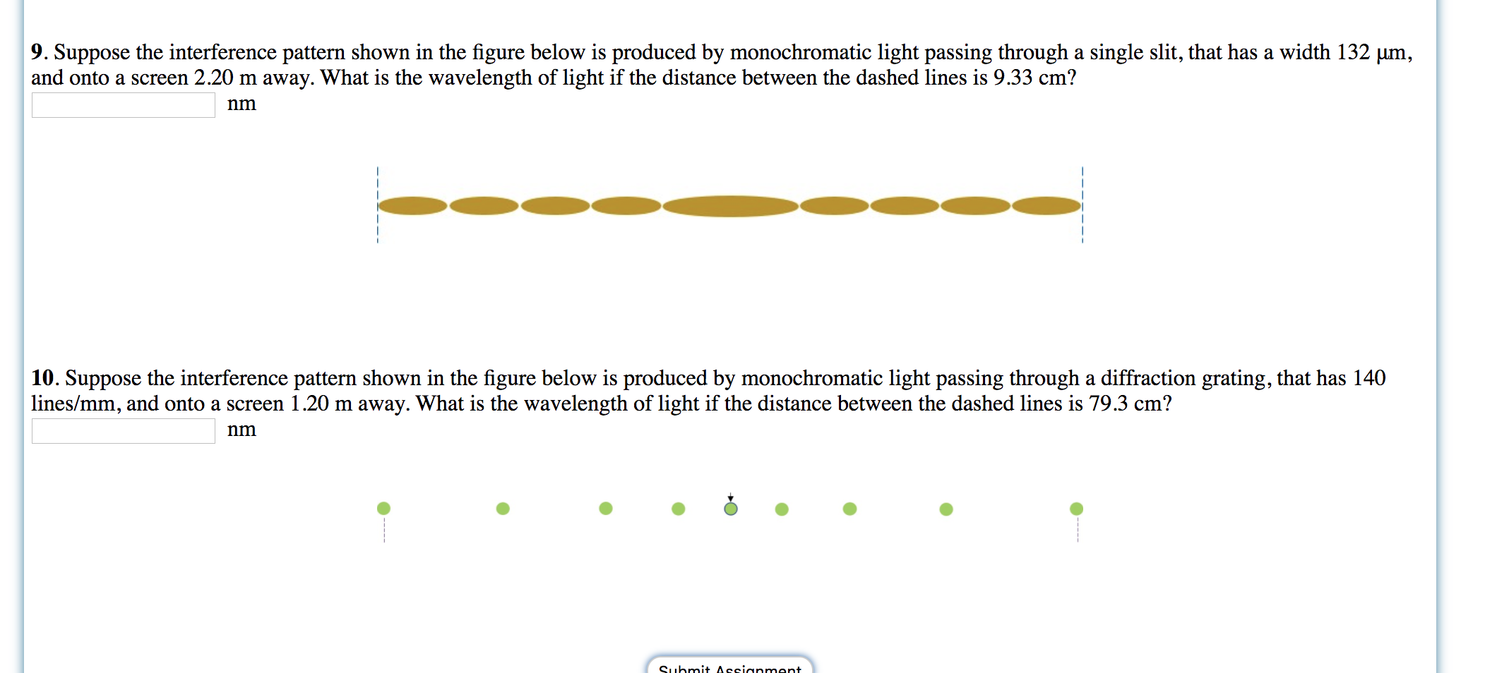 Solved 9. Suppose the interference pattern shown in the | Chegg.com