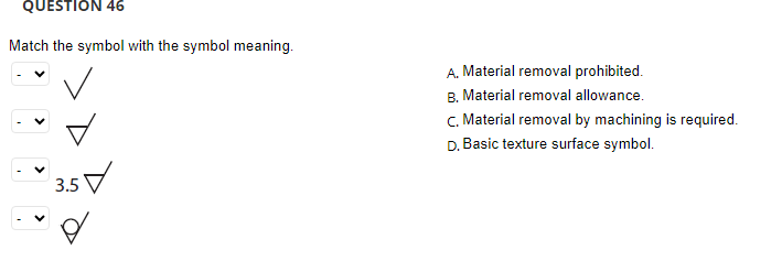 Solved Match the symbol with the symbol meaning. 3.5 A. | Chegg.com