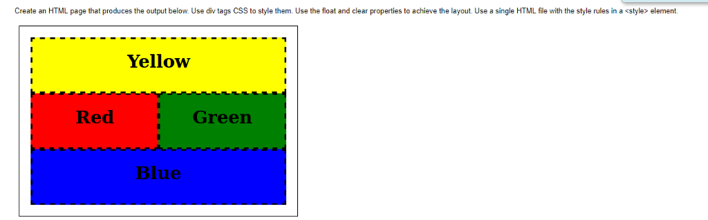 Solved Create an HTML page that produces the output below. | Chegg.com