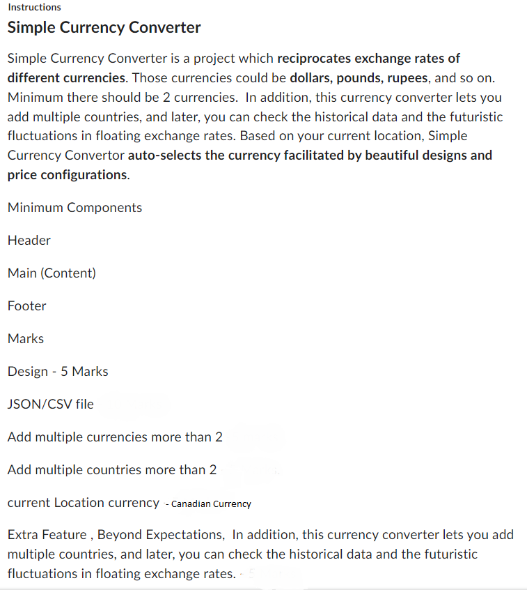 Solved Instructions Simple Currency Converter Simple | Chegg.com