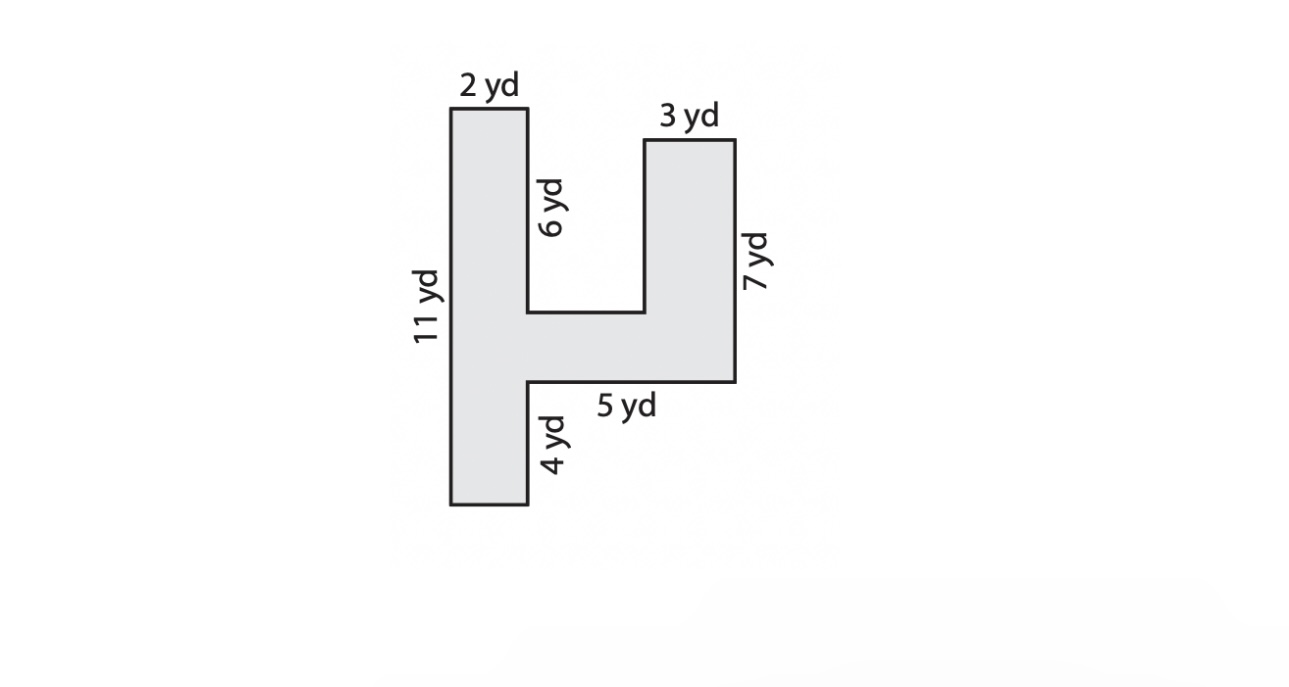 Solved Find the area of the shape below. | Chegg.com