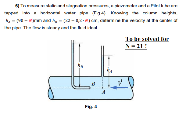 Solved 6) To measure static and stagnation pressures, a | Chegg.com