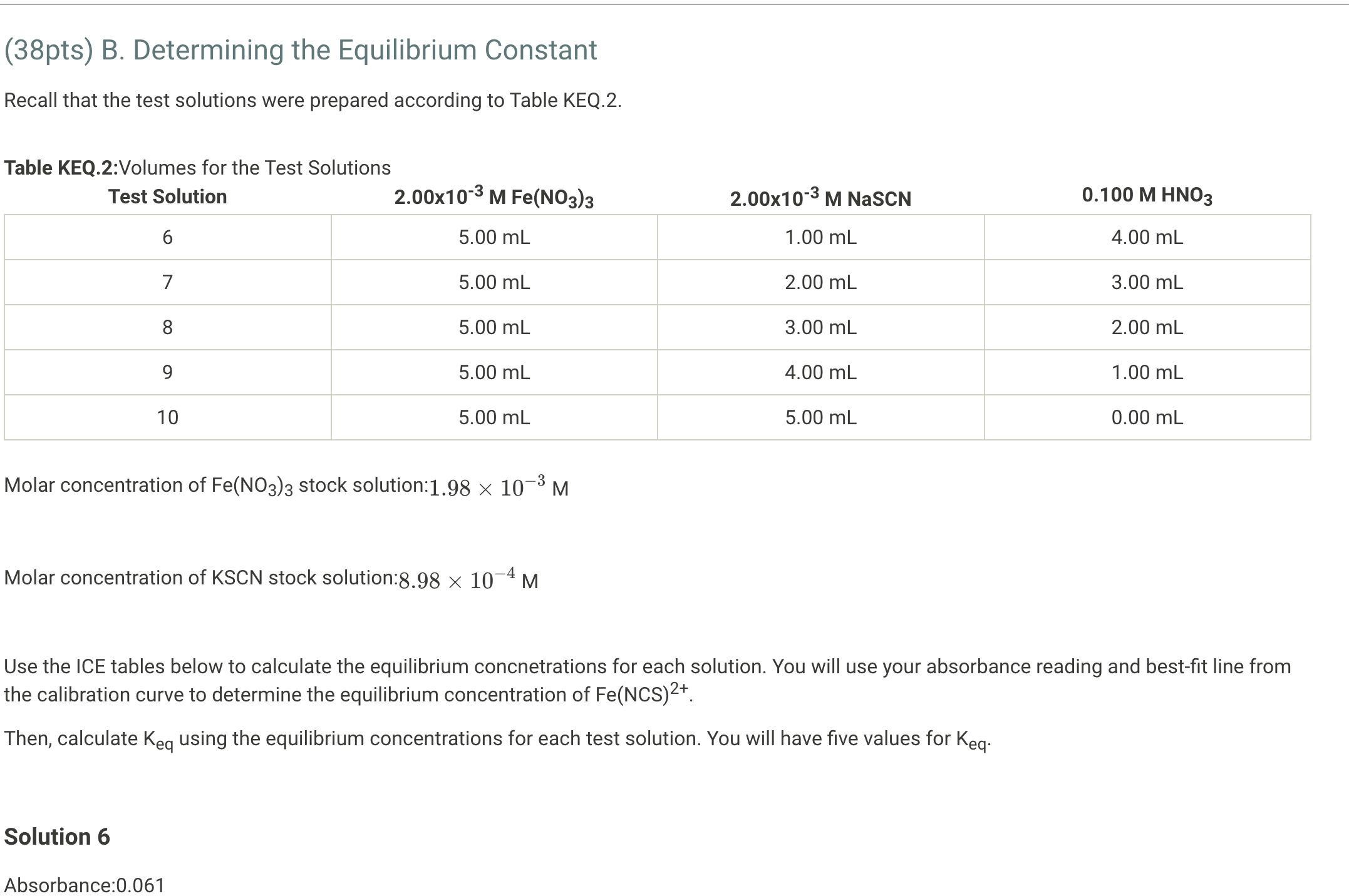 Solved Please help solve the ICE table. The first few images | Chegg.com